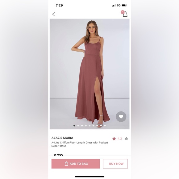 Azazie | Dresses | 2 Azazie Bridesmaids Dresses In The Color Desert ...